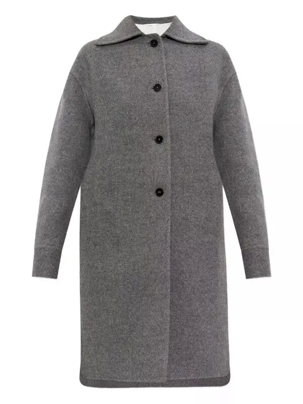 JIL SANDER Button-fastening Wool Coat