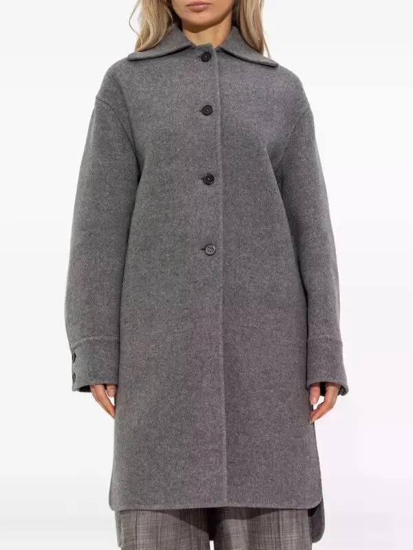 JIL SANDER Button-fastening Wool Coat
