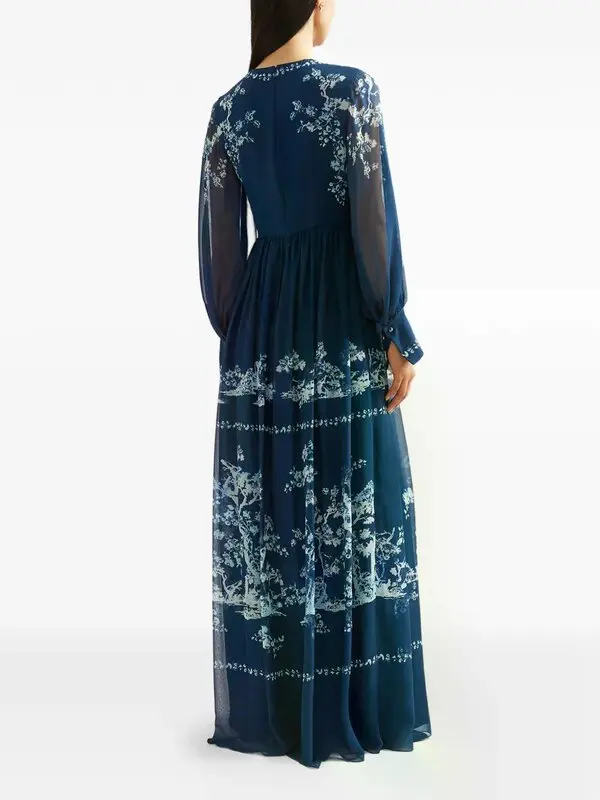 Erdem Long-sleeve Printed Gown