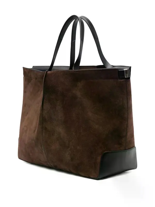 TOD'S Di Bag Folio Leather Tote - Brown