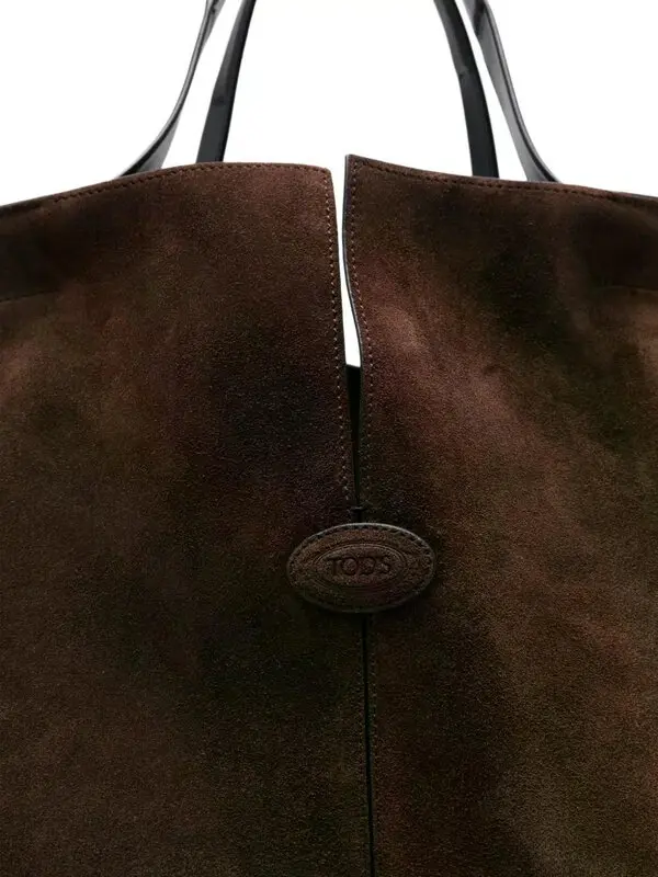 TOD'S Di Bag Folio Leather Tote - Brown