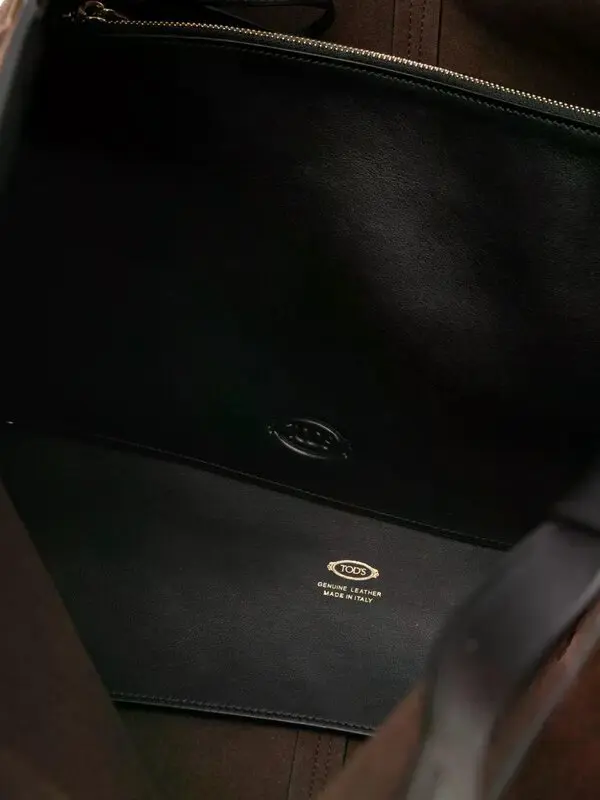 TOD'S Di Bag Folio Leather Tote - Brown