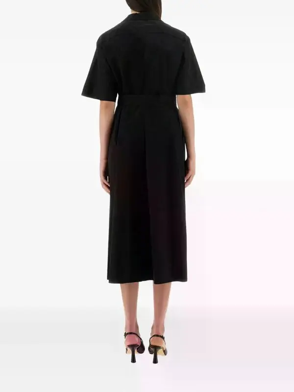 Aspesi Button-fastening Belted Maxi Dress