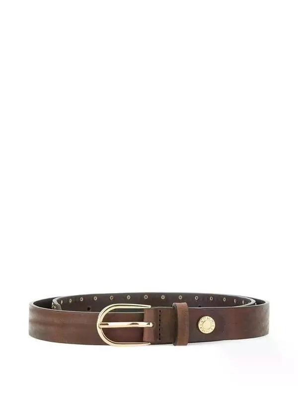 GIANNI CHIARINI Studded Leather Belt - Brown