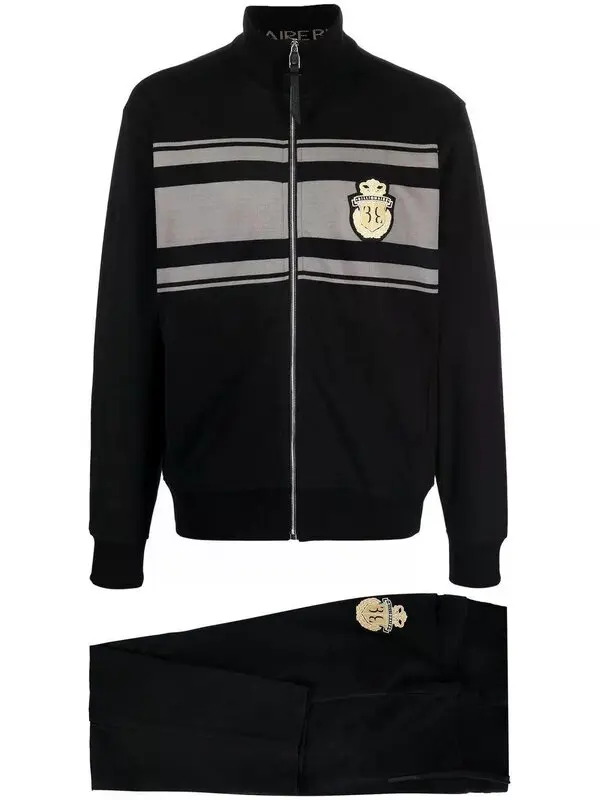 BILLIONAIRE Logo-crest Detail Tracksuit Set - Black