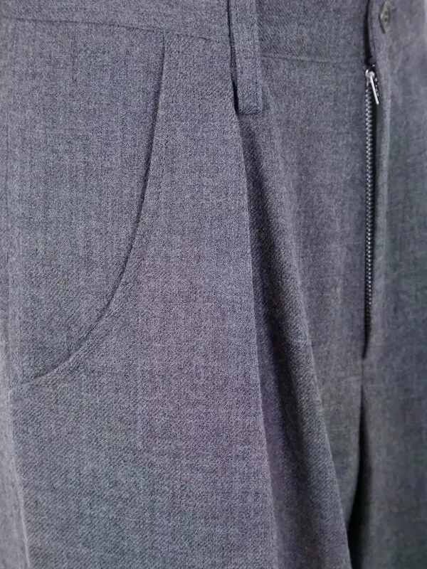 Y’s Pleated-front Wool Trousers