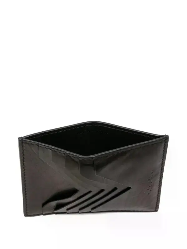 Rick Owens Chevron-detail Leather Cardholder