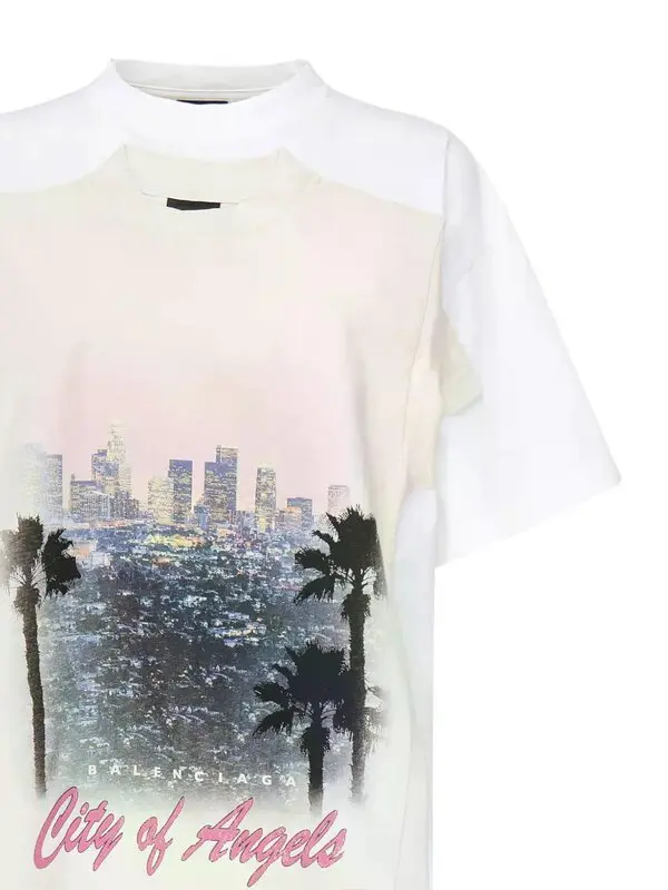 Balenciaga City-print Panelled T-shirt