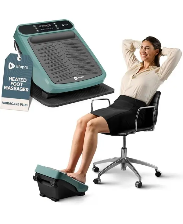 LIFEPRO Foot And Calf Massager With Heat Neuropathy Relief And Blood Circulation Booster Soothing Therapy Device - Blue