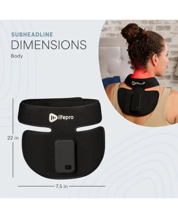 LIFEPRO Compact Red Light Therapy Device For Neck Rechargeable & Portable Near Infrared Therapy With Multiple Settings