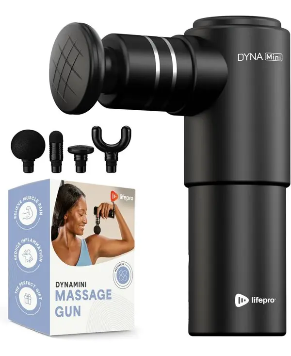LIFEPRO Mini Deep Tissue Massage Gun Â Portable Pocket Massager For Muscle Relief & Travel - Black