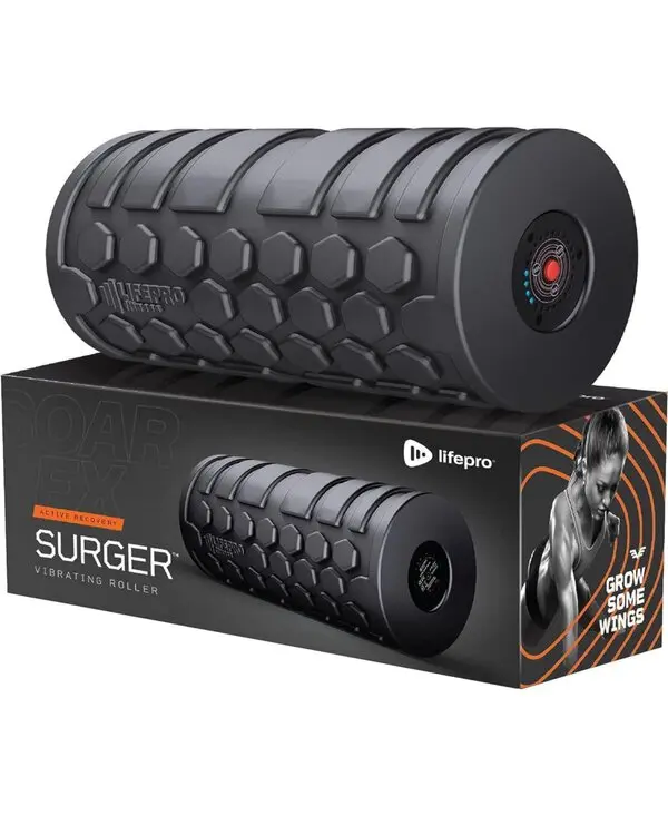 LIFEPRO 4-speed Vibrating Foam Roller For Muscle Recovery - Black