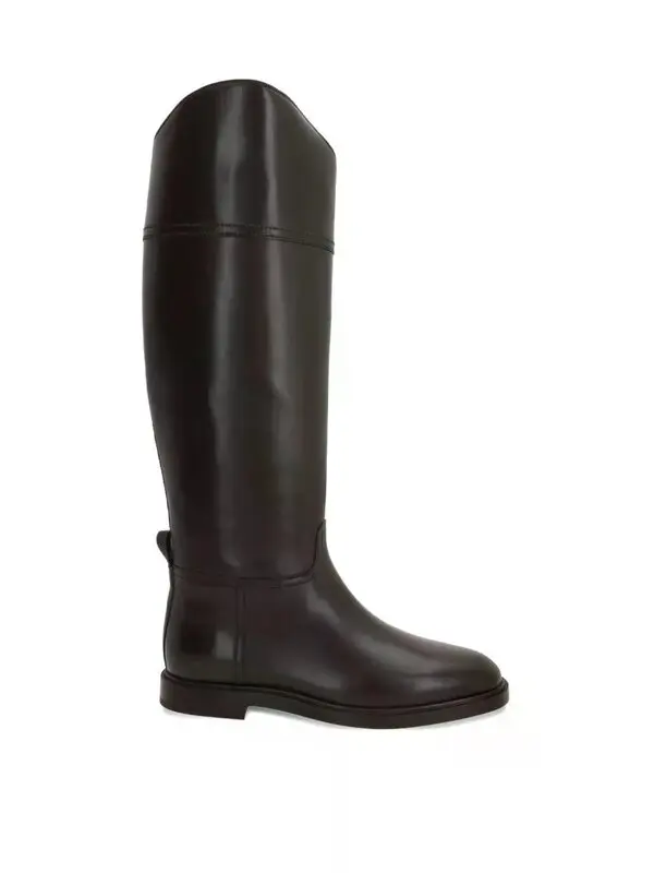 Brunello Cucinelli Side-zip Calf Leather Boots - Brown