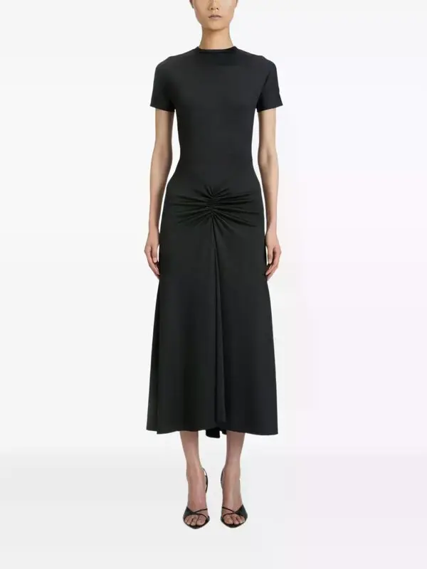 Victoria Beckham Gathered Waist Midi Dress