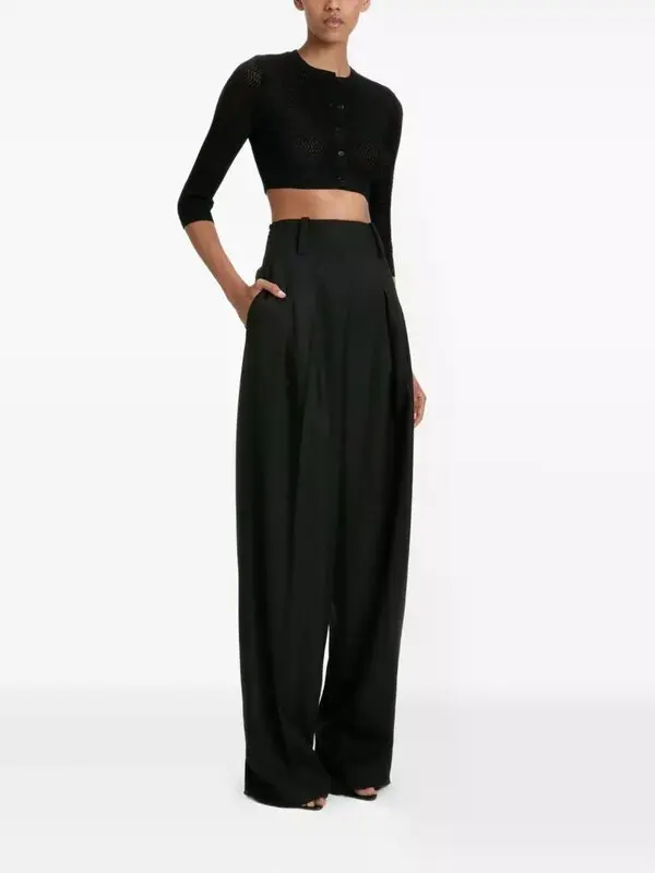 Victoria Beckham Three-quarter Sleeve Cropped Cardigan