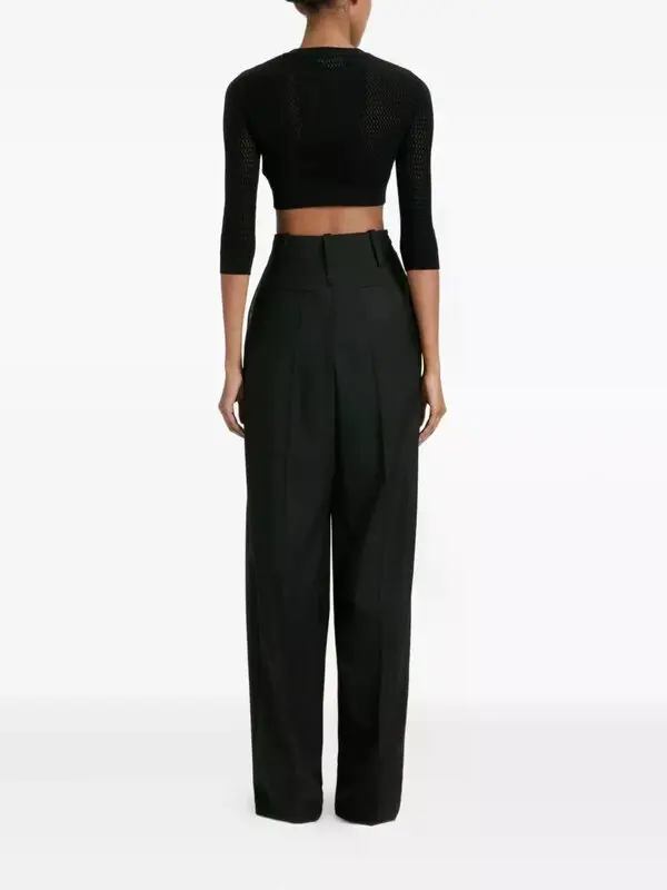 Victoria Beckham Three-quarter Sleeve Cropped Cardigan
