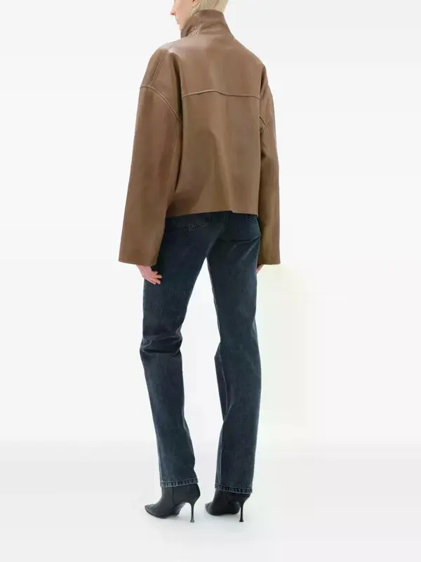 Remain Birger Christensen - Leather Zip-Front Jacket