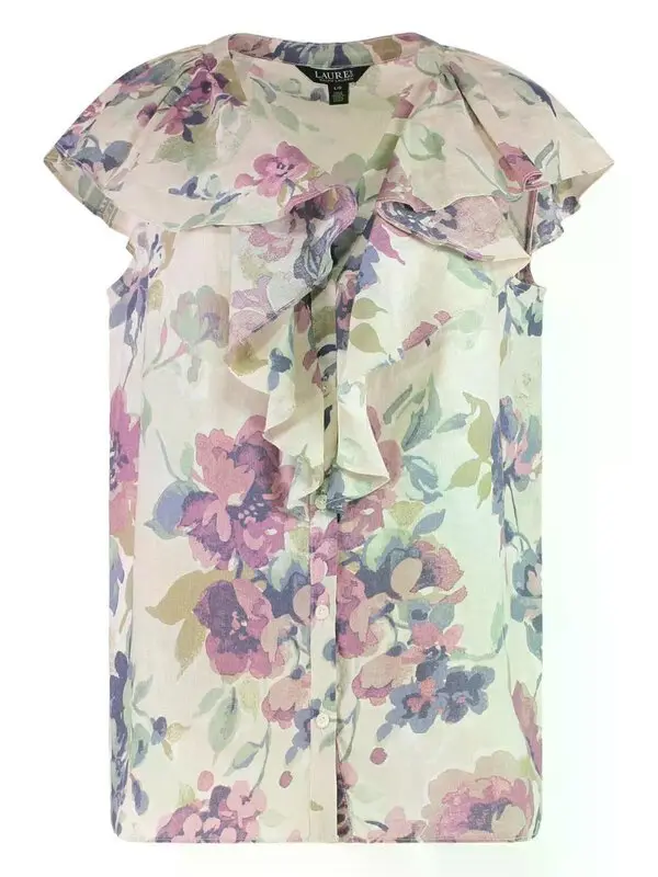 Ralph Lauren Floral Ruffle Blouse