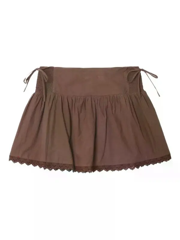 Xirena Lace-trimmed Smocked Skirt