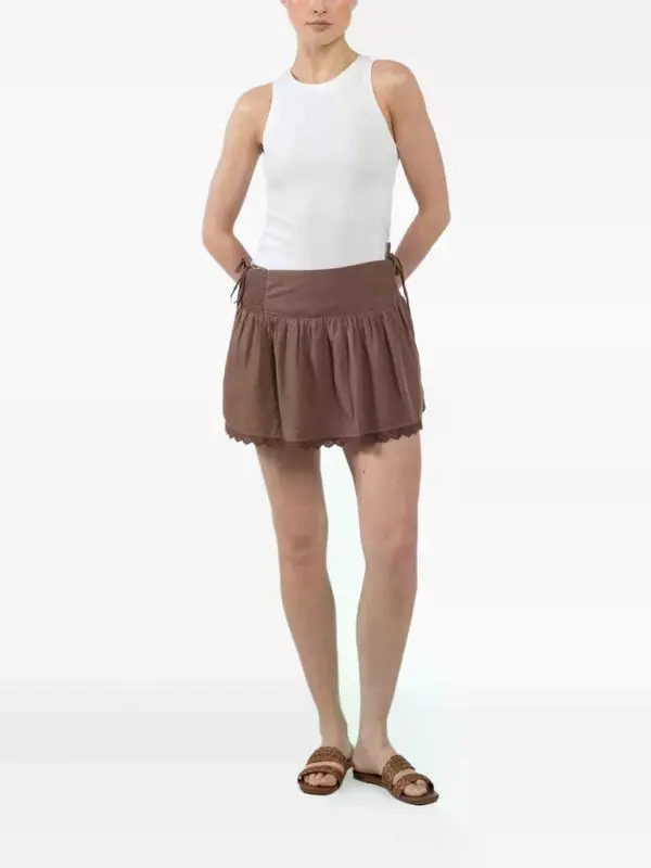 Xirena Lace-trimmed Smocked Skirt