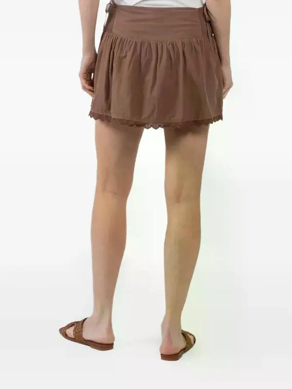 Xirena Lace-trimmed Smocked Skirt