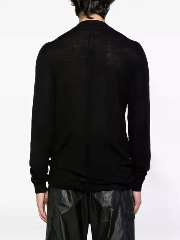 Rick Owens Long-sleeved Wool T-shirt - Black