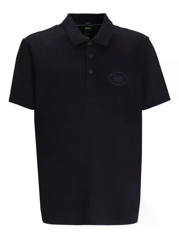BOSS Logo-print Polo Shirt - Black
