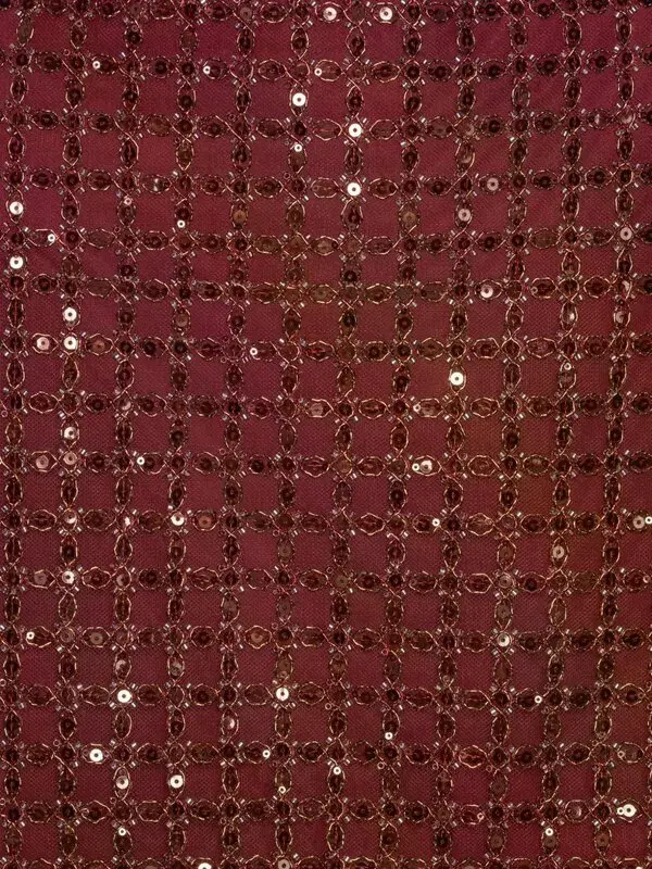 ROTATE BY BIRGER CHRISTENSEN Grid-pattern Sequin-embellished Mini Skirt