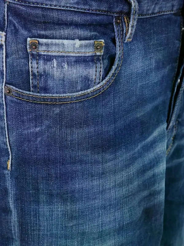 Dsquared2 Distressed Cotton Jeans - Blue
