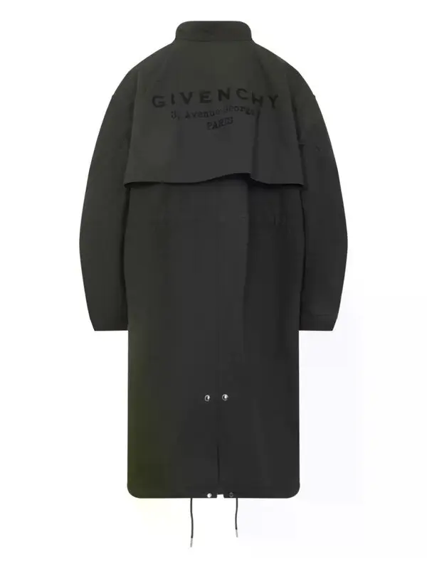 Givenchy Collared Parka Coat With Drawstring