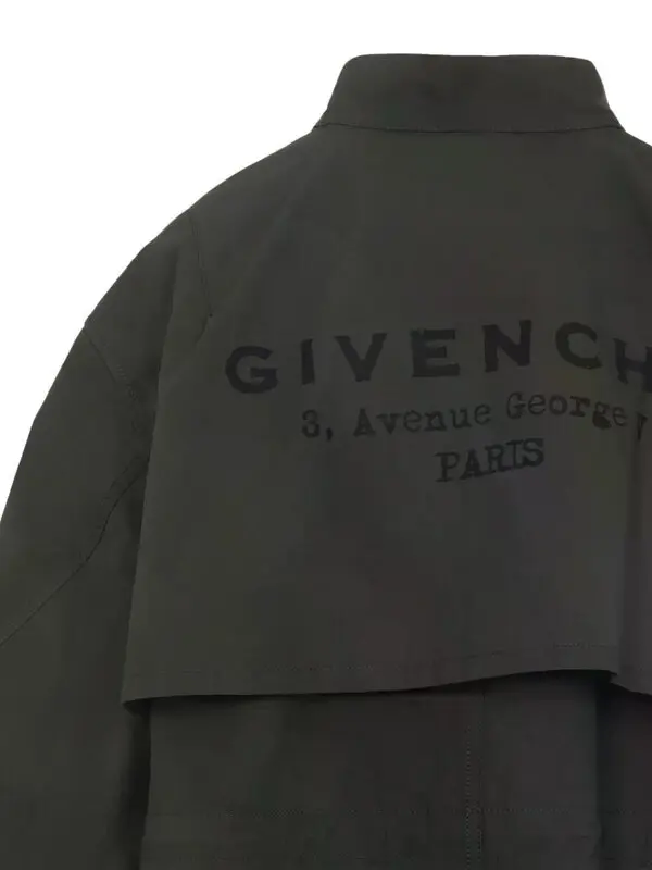 Givenchy Collared Parka Coat With Drawstring