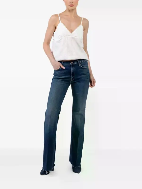 MOTHER Frayed Bell-bottom Jeans - Blue