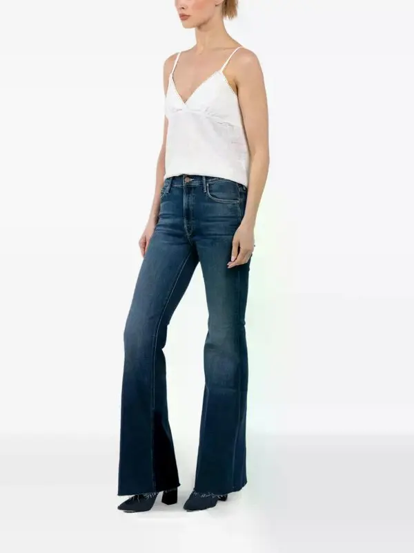 MOTHER Frayed Bell-bottom Jeans - Blue