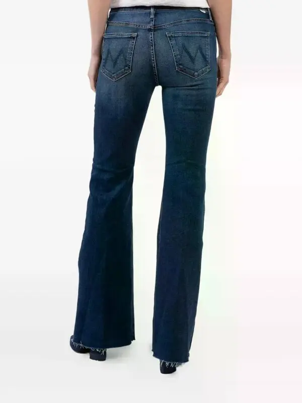 MOTHER Frayed Bell-bottom Jeans - Blue