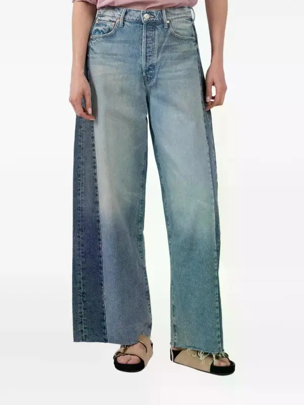 MOTHER Patchwork Panel High-waist Jeans