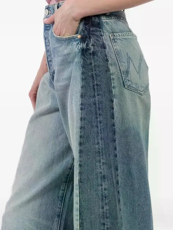 MOTHER Patchwork Panel High-waist Jeans