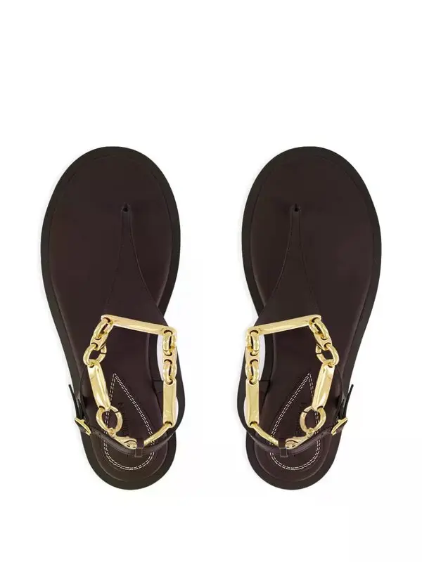 Zimmermann Wild Chain-embellished Leather Sandals