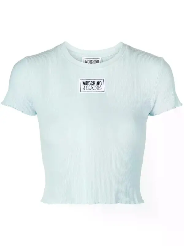Moschino Logo-appliqué Cropped T-shirt