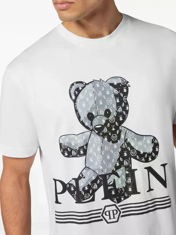Philipp Plein Teddy Bear Cotton T-shirt - White