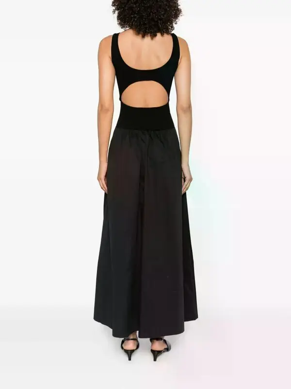ST. AGNI Paneled Ribbed Maxi Dress