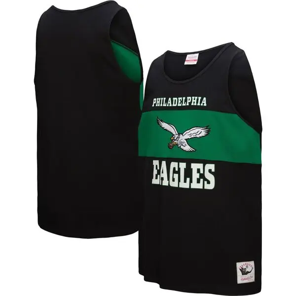 Mitchell & Ness Philadelphia Eagles Retro Colorblock Tank Top - Black