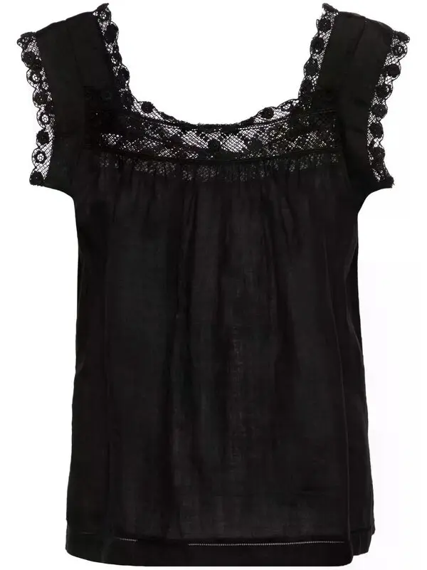 DÔEN Aphra Crochet-trim Blouse