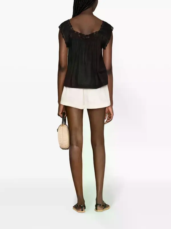 DÔEN Aphra Crochet-trim Blouse