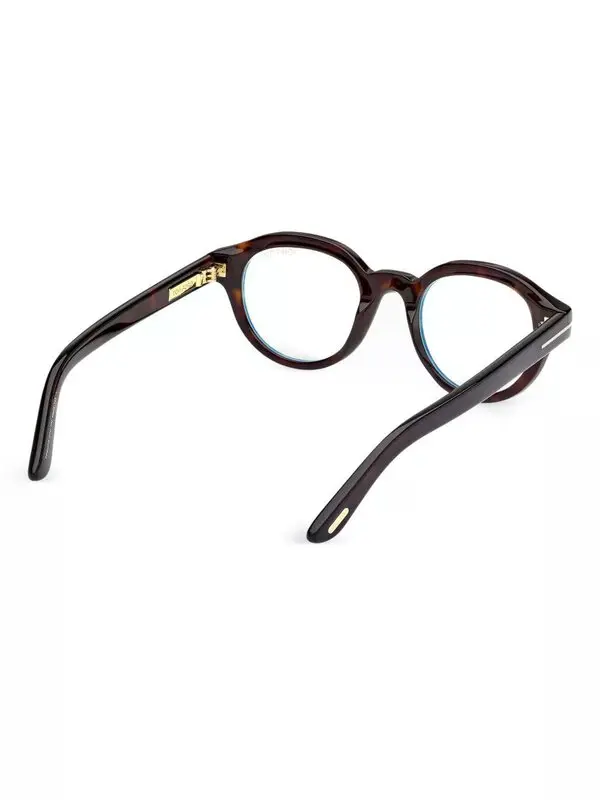 TOM FORD Round-frame Acetate Glasses - Brown
