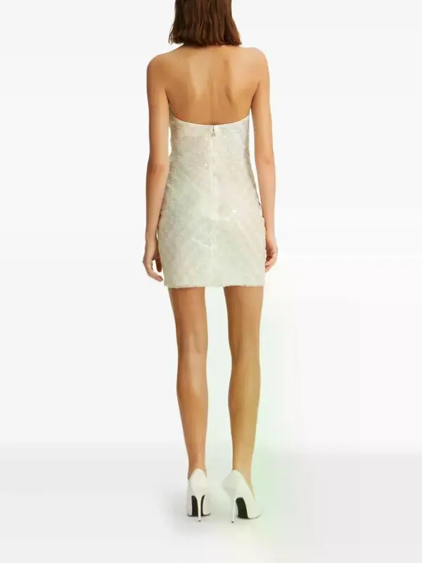 ROTATE BY BIRGER CHRISTENSEN Sequinned Halterneck Mini Dress