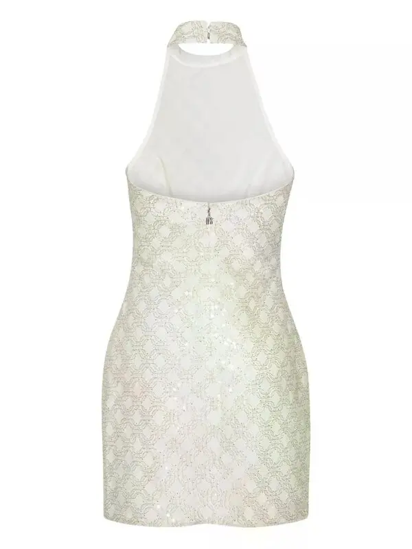 ROTATE BY BIRGER CHRISTENSEN Sequinned Halterneck Mini Dress