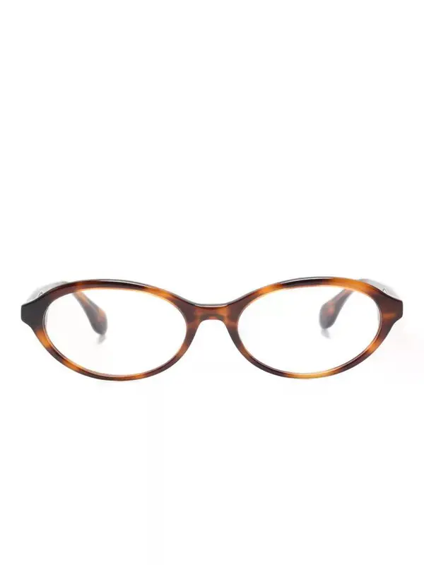 GIGI STUDIOS Thrive 003 Oval-frame Glasses - Brown