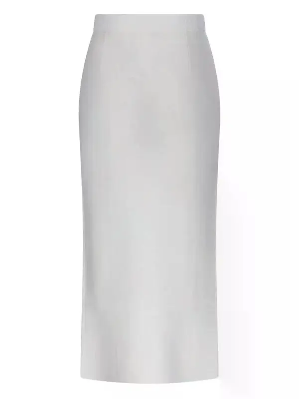 Max Mara Ribbed Wrap-effect Midi Skirt
