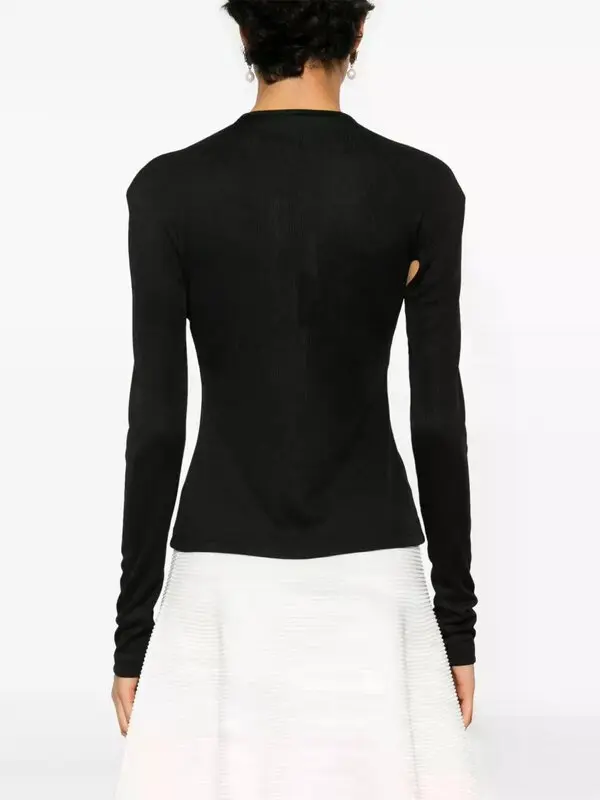 Christopher Esber Tri Crystal-stone Long-sleeve Top