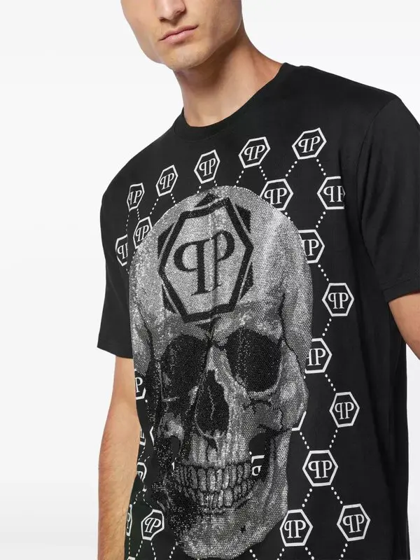 Philipp Plein Rhinestone-embellished Skull T-shirt